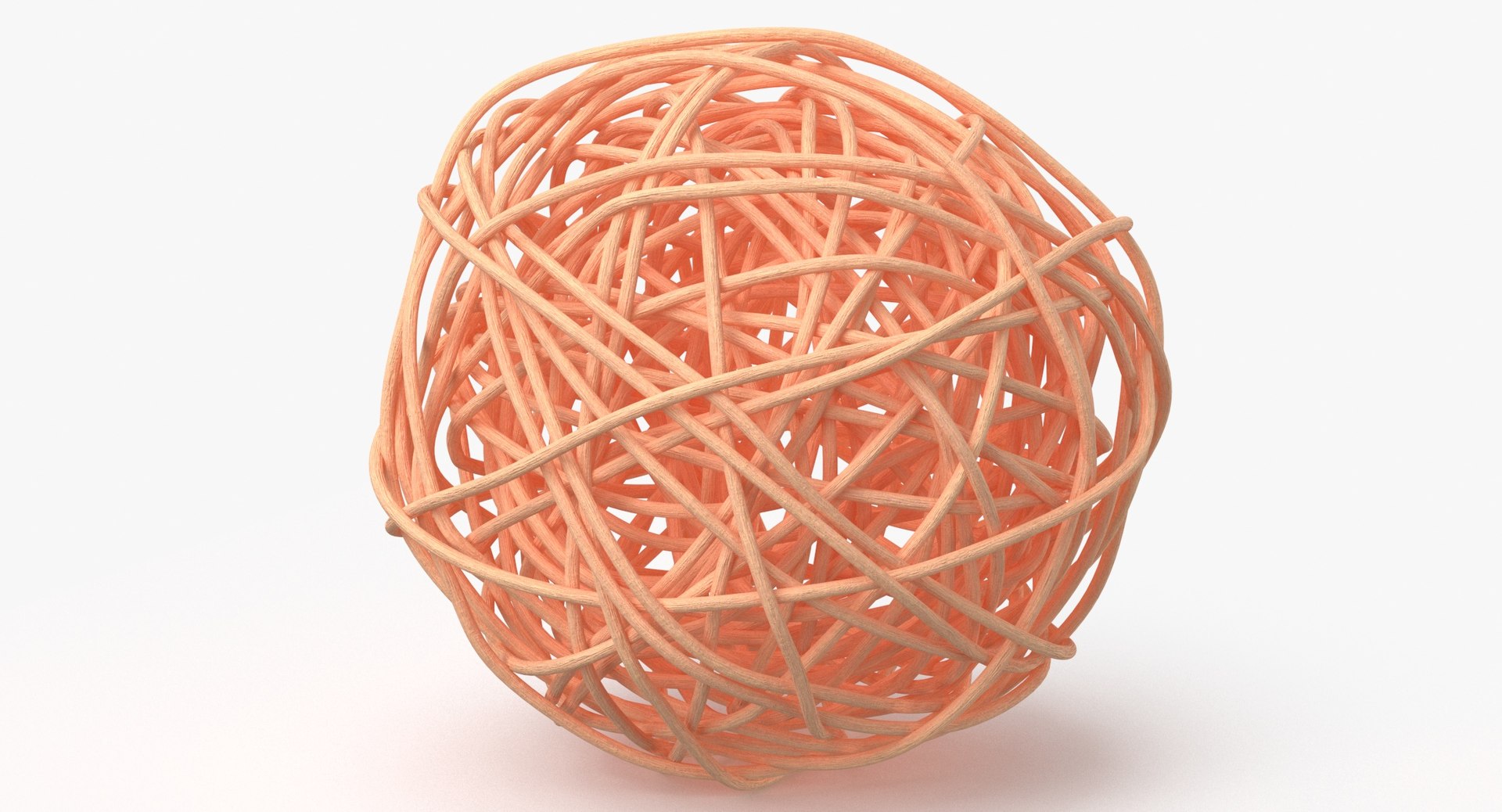 Prop 23 Rattan Balls Size 01 Cream Beige and Brown 3D model ...