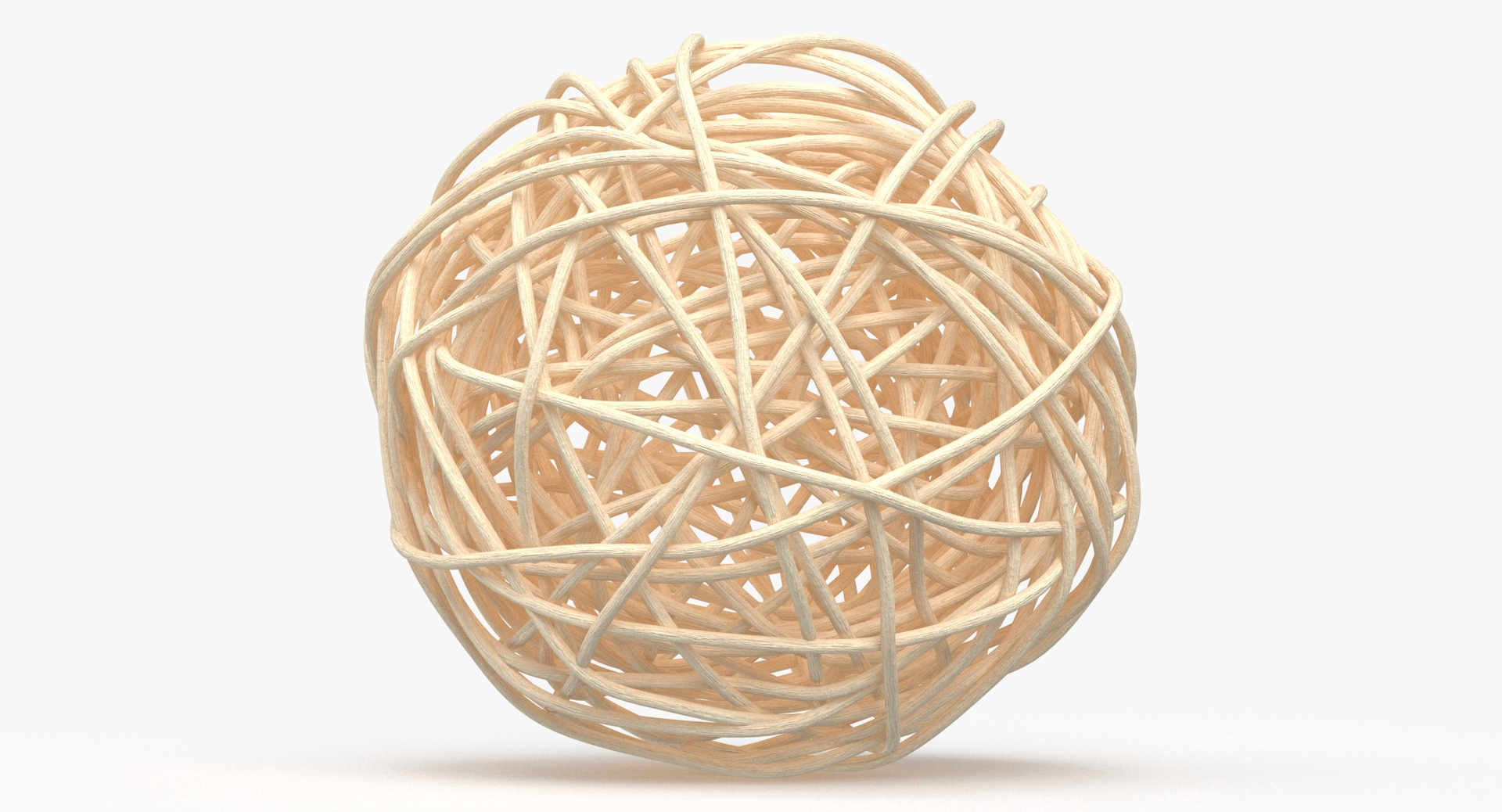 Prop 23 Rattan Balls Size 01 Cream Beige and Brown 3D model ...