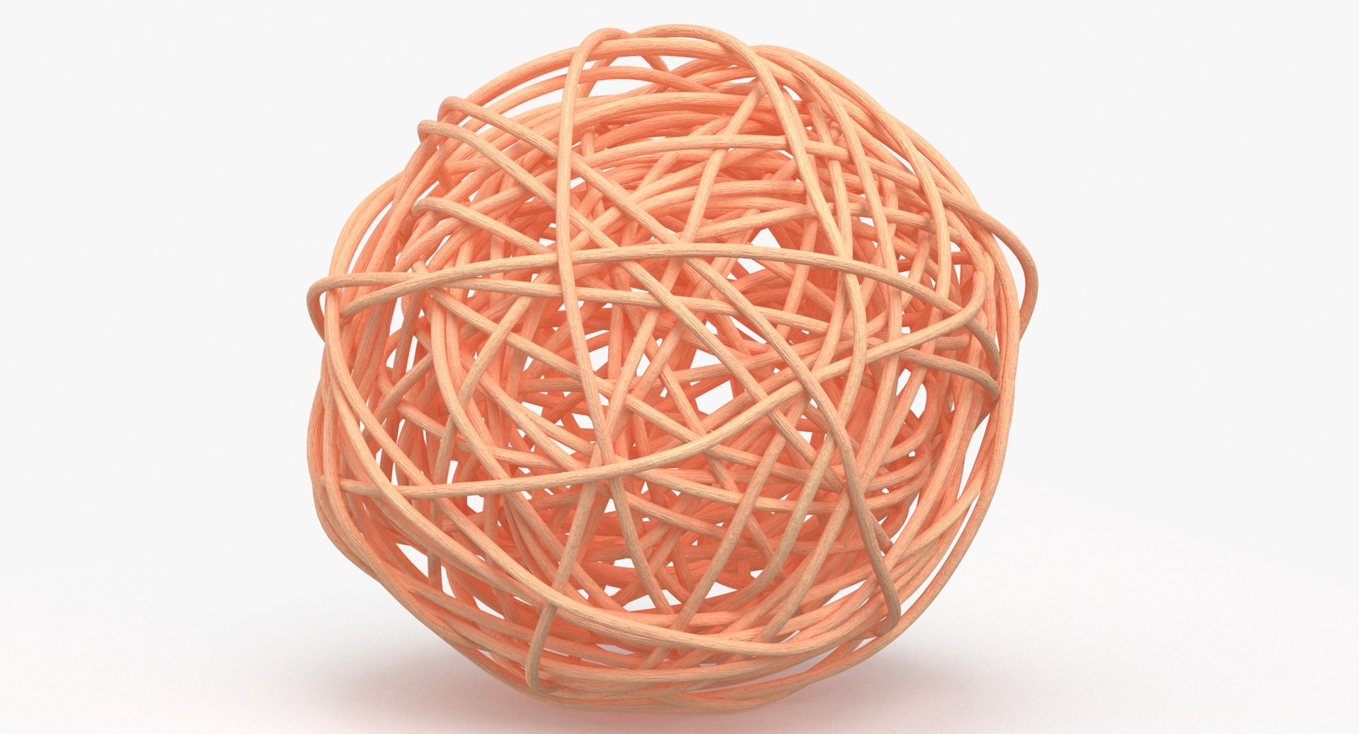 Prop 23 Rattan Balls Size 01 Cream Beige and Brown 3D model ...