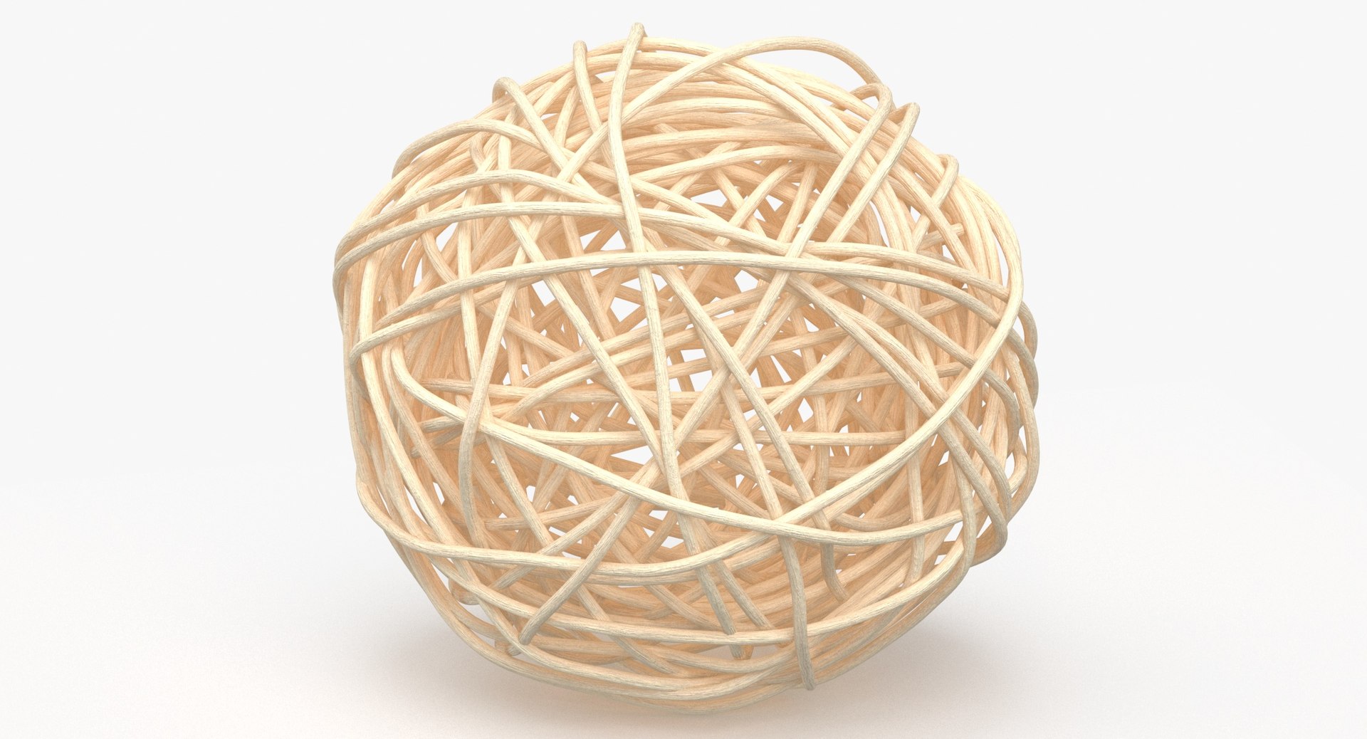 Prop 23 Rattan Balls Size 01 Cream Beige and Brown 3D model ...