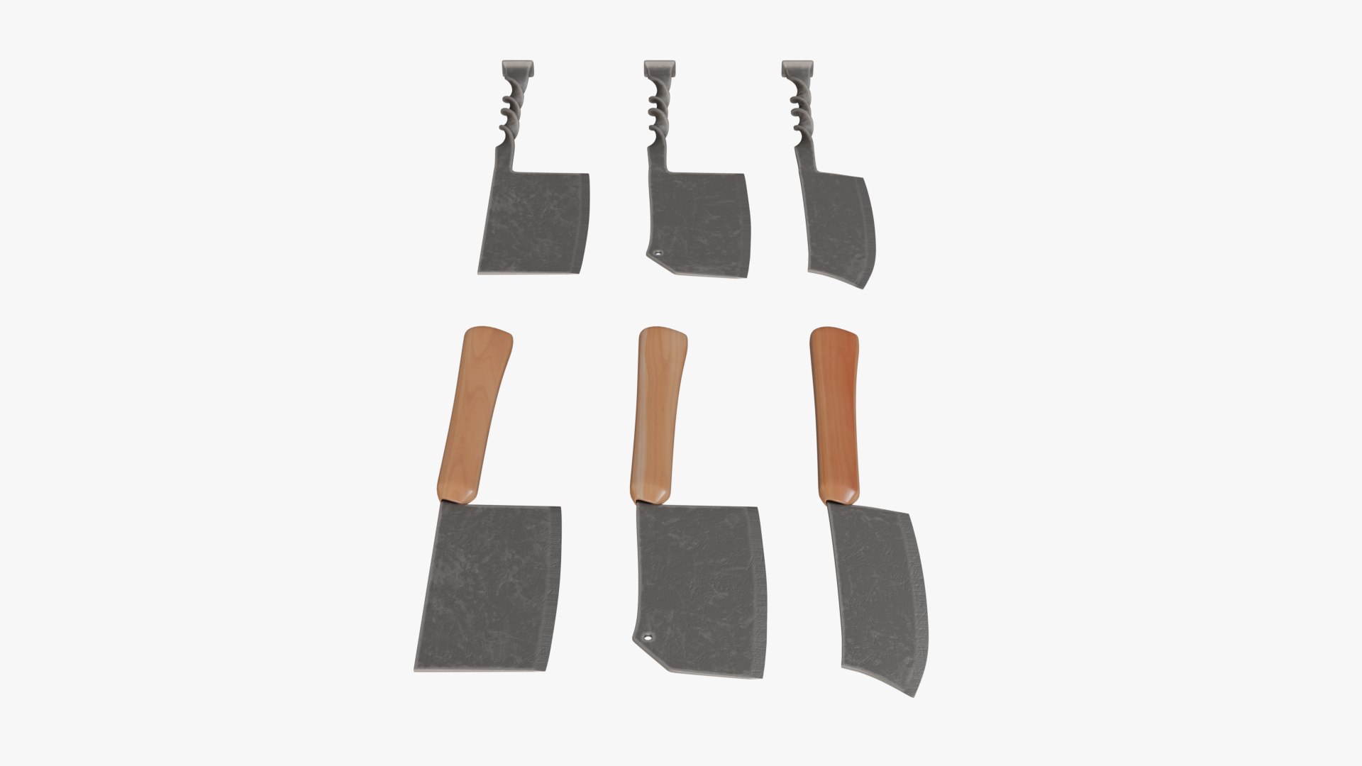 Medieval Cleavers Set 3D - TurboSquid 1883019