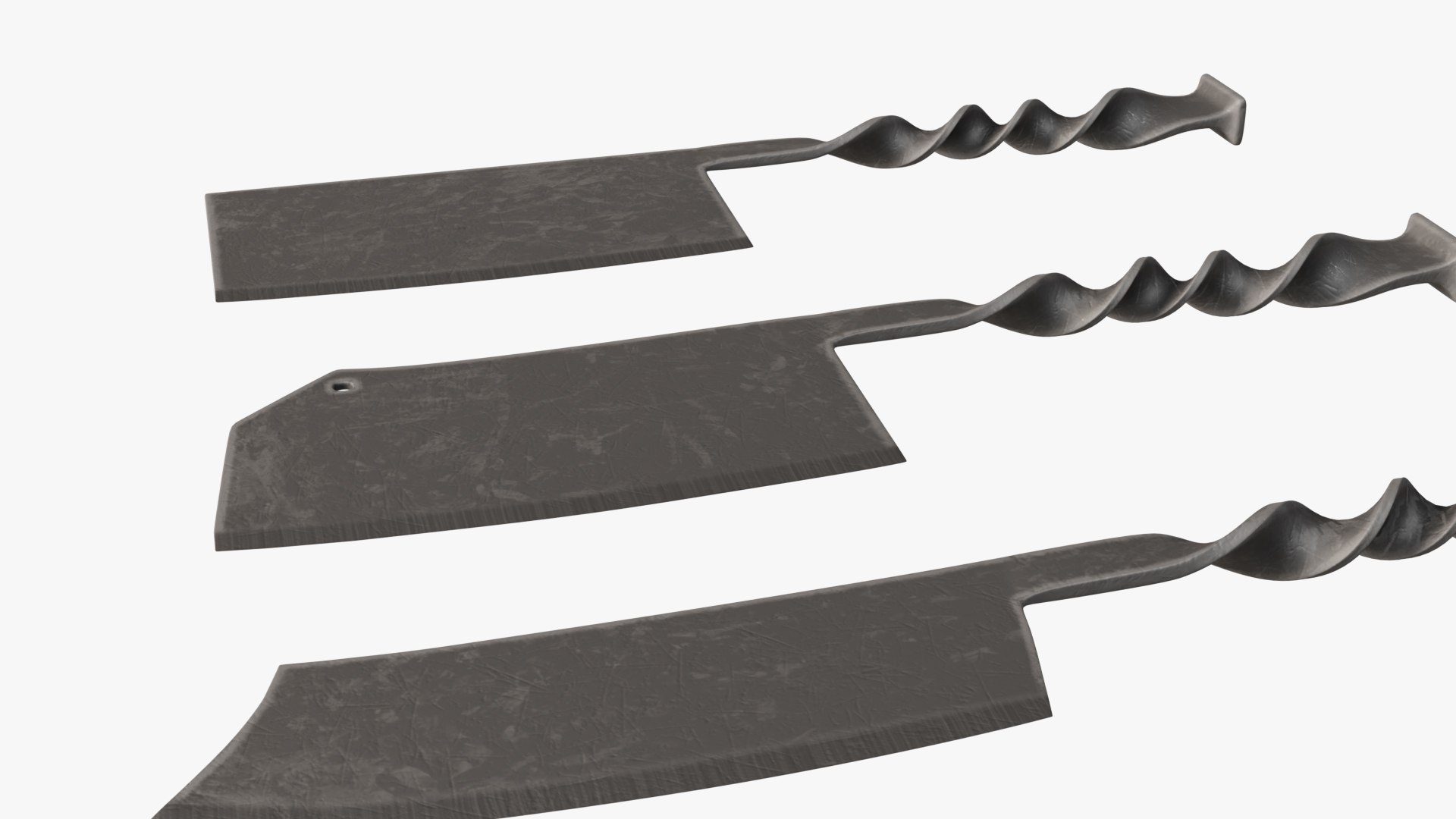 Medieval Cleavers Set 3D - TurboSquid 1883019