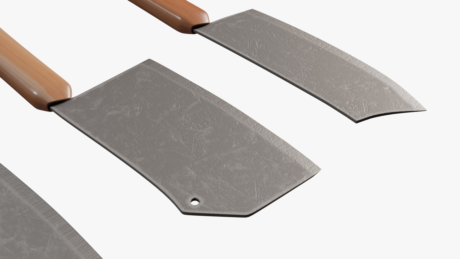 Medieval Cleavers Set 3D - TurboSquid 1883019