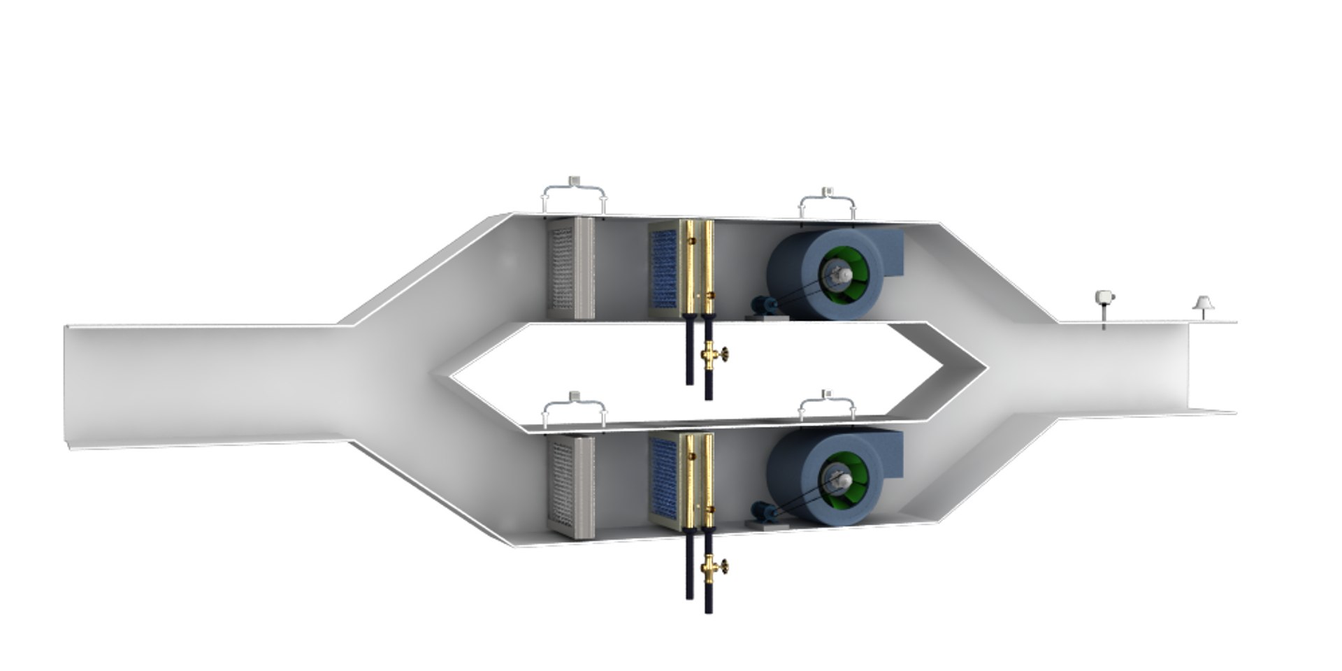 3D Ahu Duel Duct Supply Model - TurboSquid 1270058