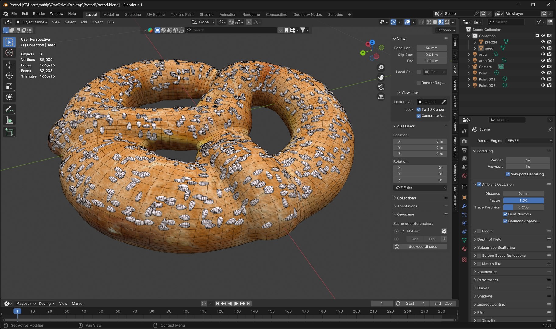 3D Model Pretzel - TurboSquid 2369604