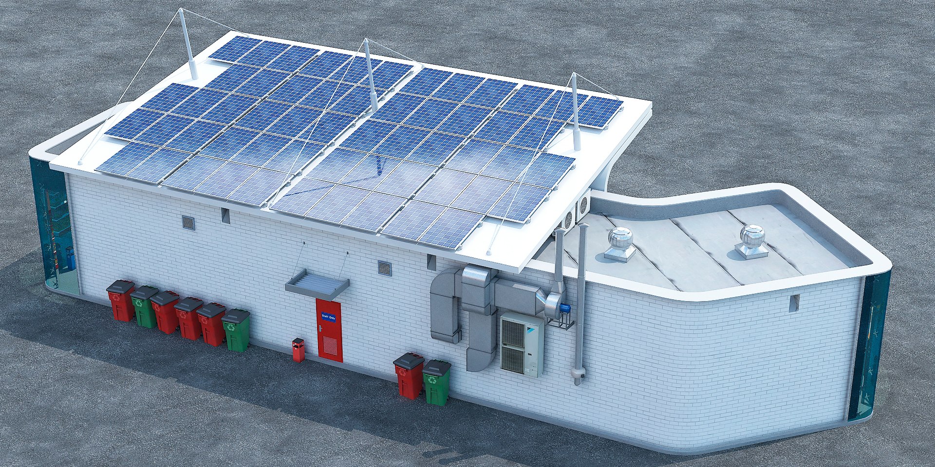 3d ev solar charging station