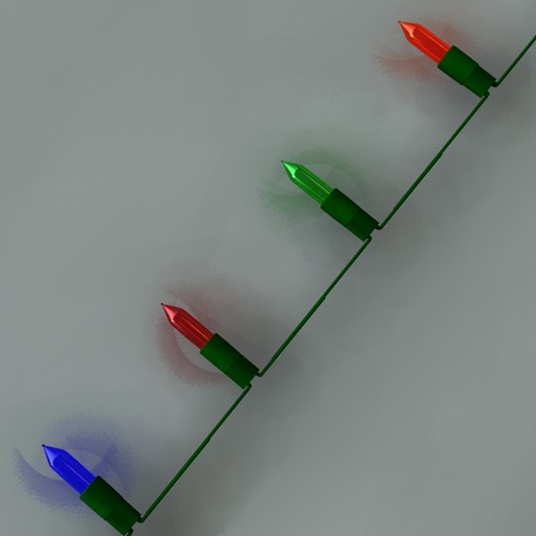 3d model christmas lights