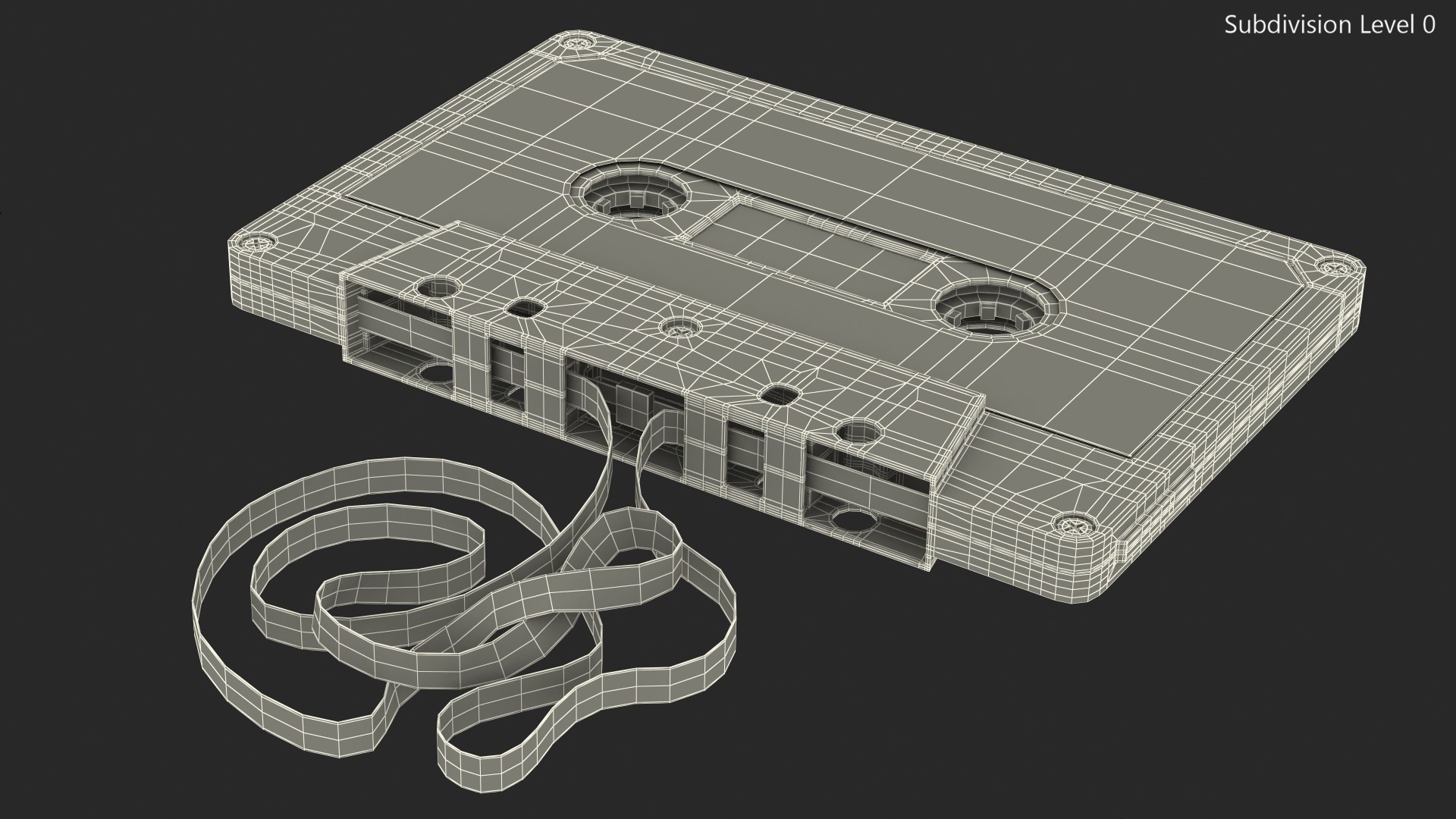 3D model Cassette Tape with Unwound Film - TurboSquid 1987636