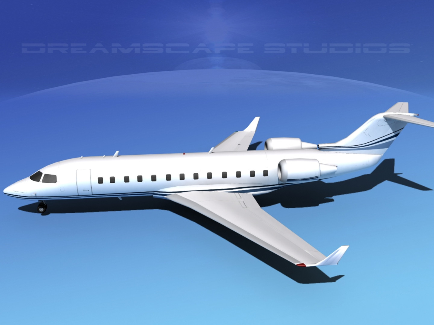 turbines challenger 850 bombardier 3d max