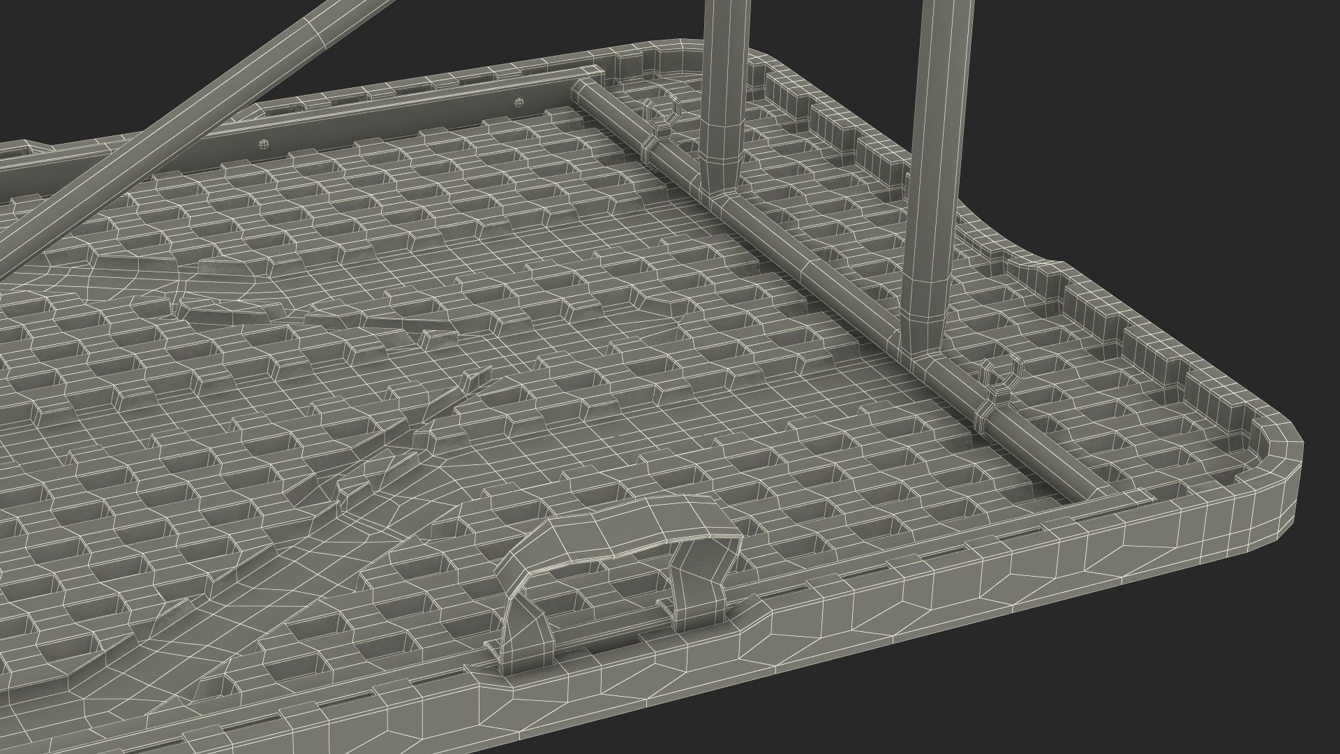 Folded White Banquet Table 3D model - TurboSquid 2104104