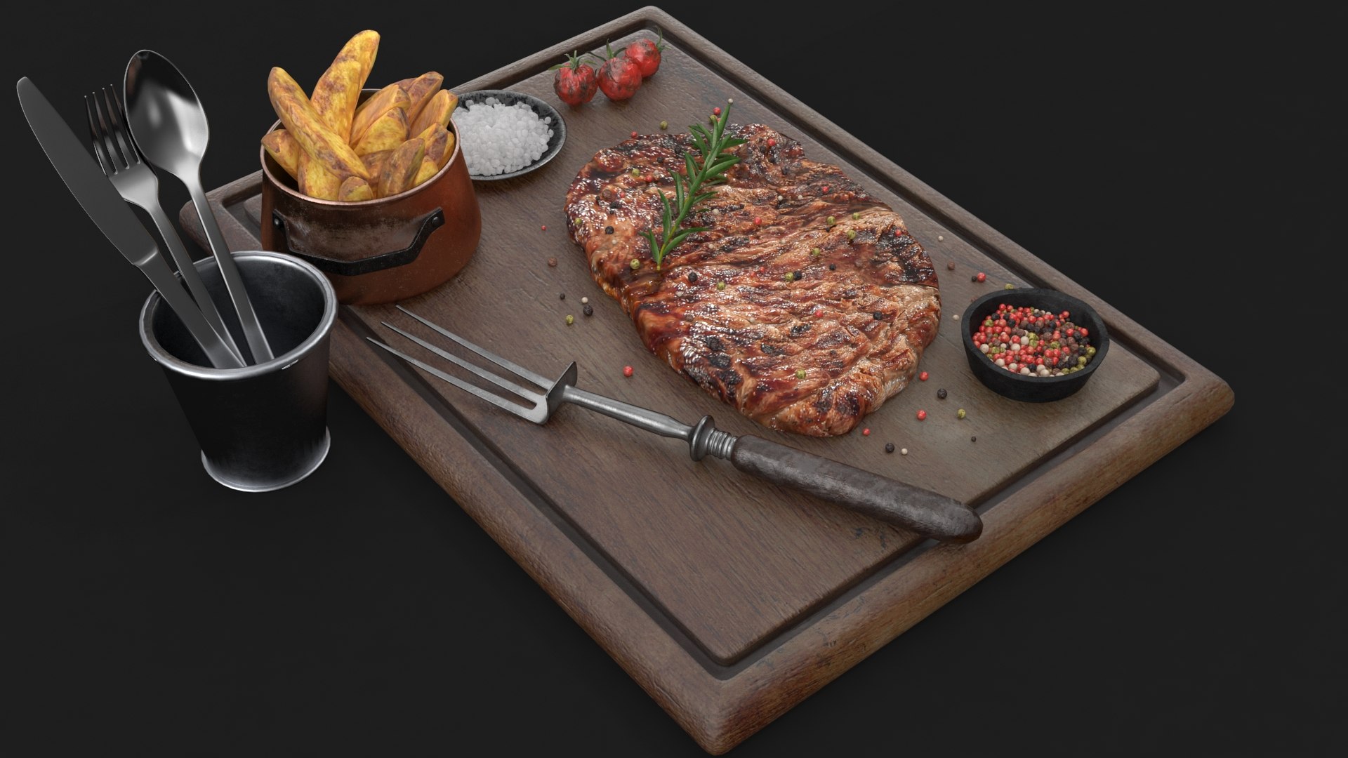 3D Steak 004 Model - TurboSquid 2133721