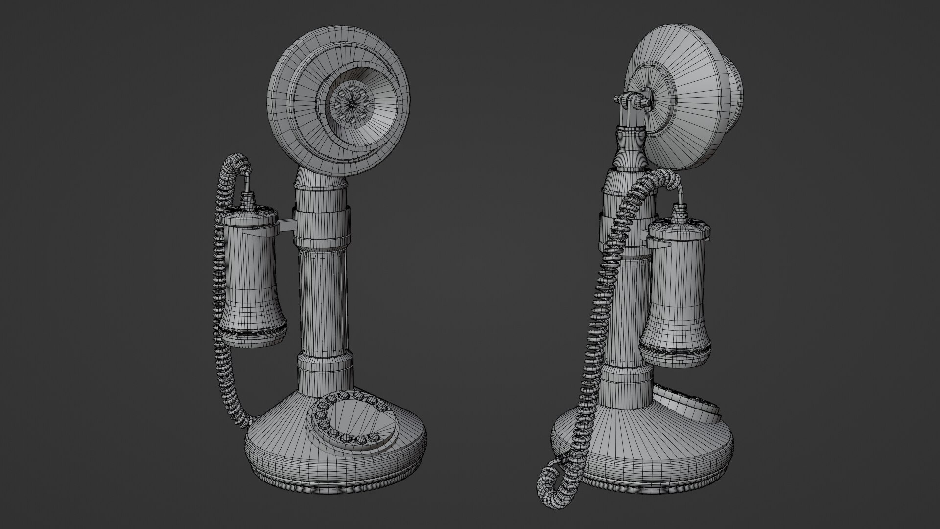 3D Vintage Candlestick Telephone - TurboSquid 2062155
