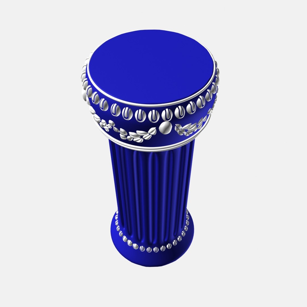 3d Model Greek Column Plant Stand