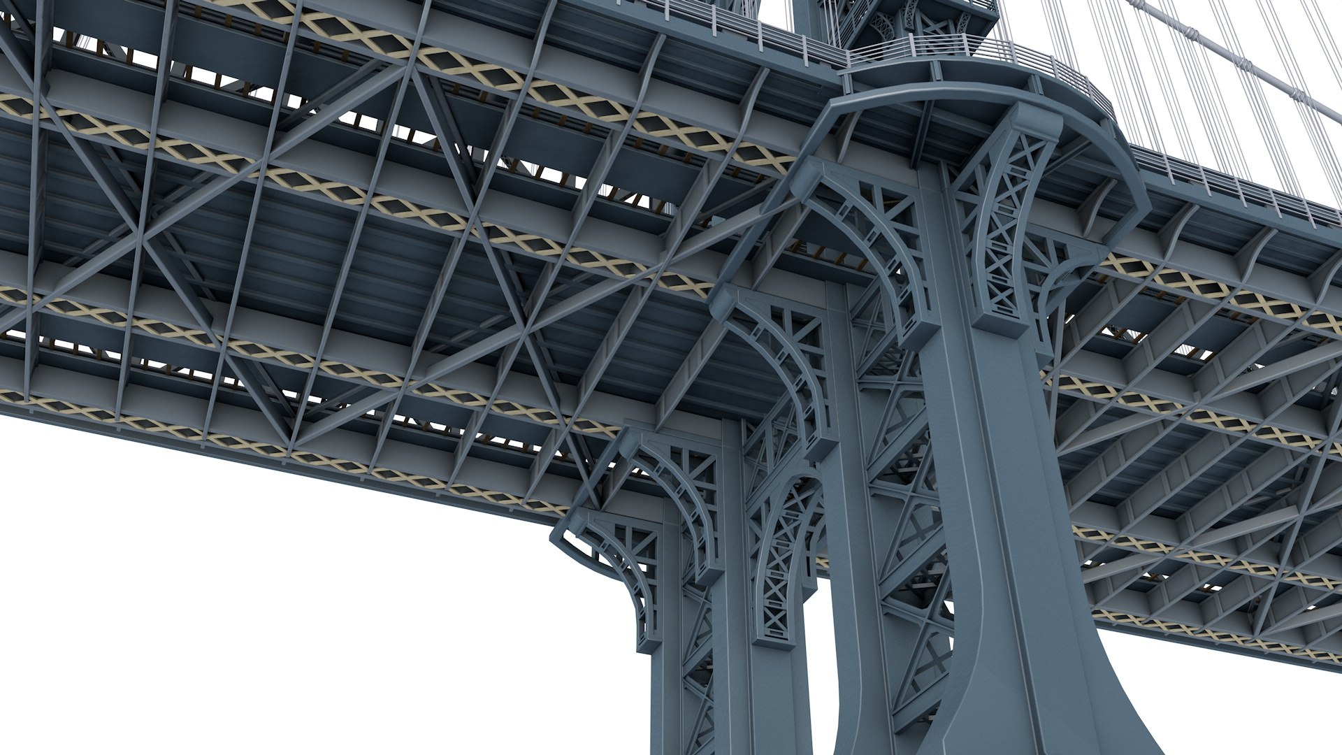 3D Model Manhattan Bridge - TurboSquid 1904402