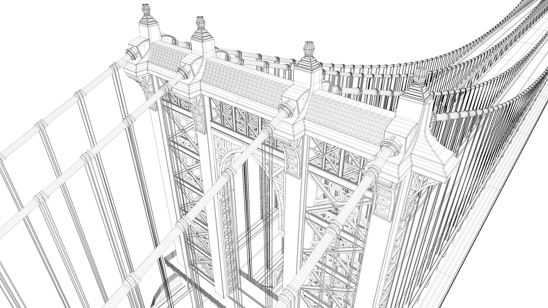 3D Model Manhattan Bridge - TurboSquid 1904402