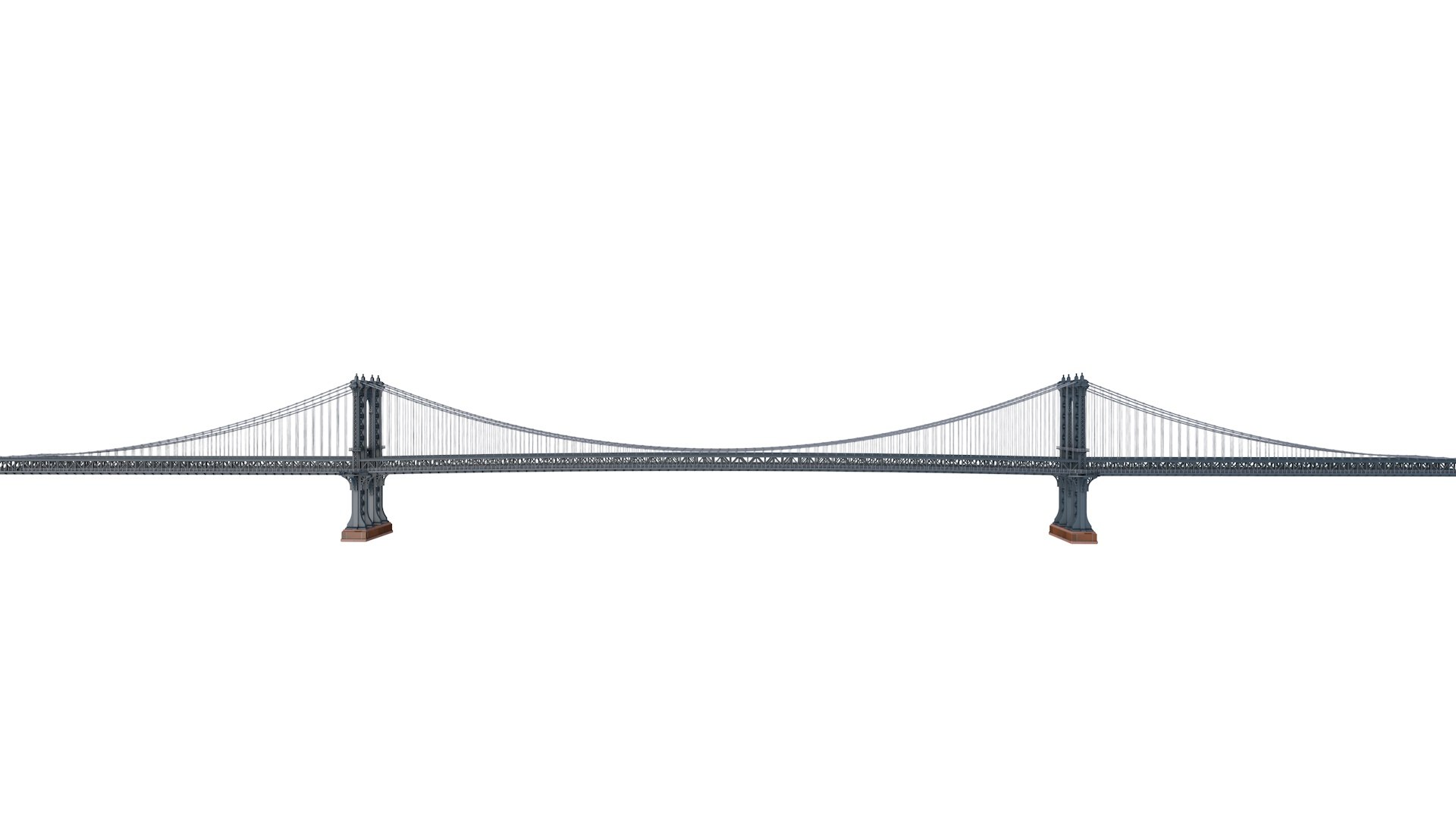 3D Model Manhattan Bridge - TurboSquid 1904402