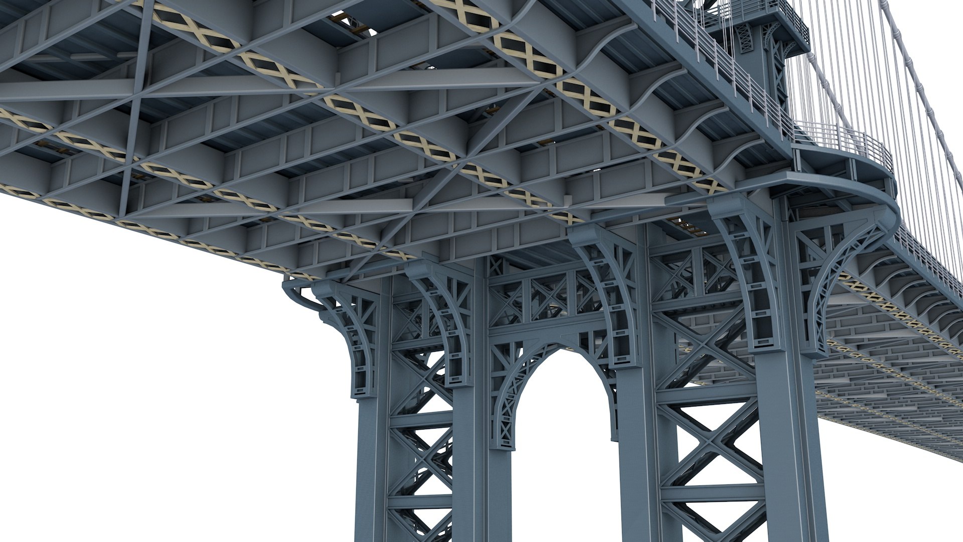 3D Model Manhattan Bridge - TurboSquid 1904402