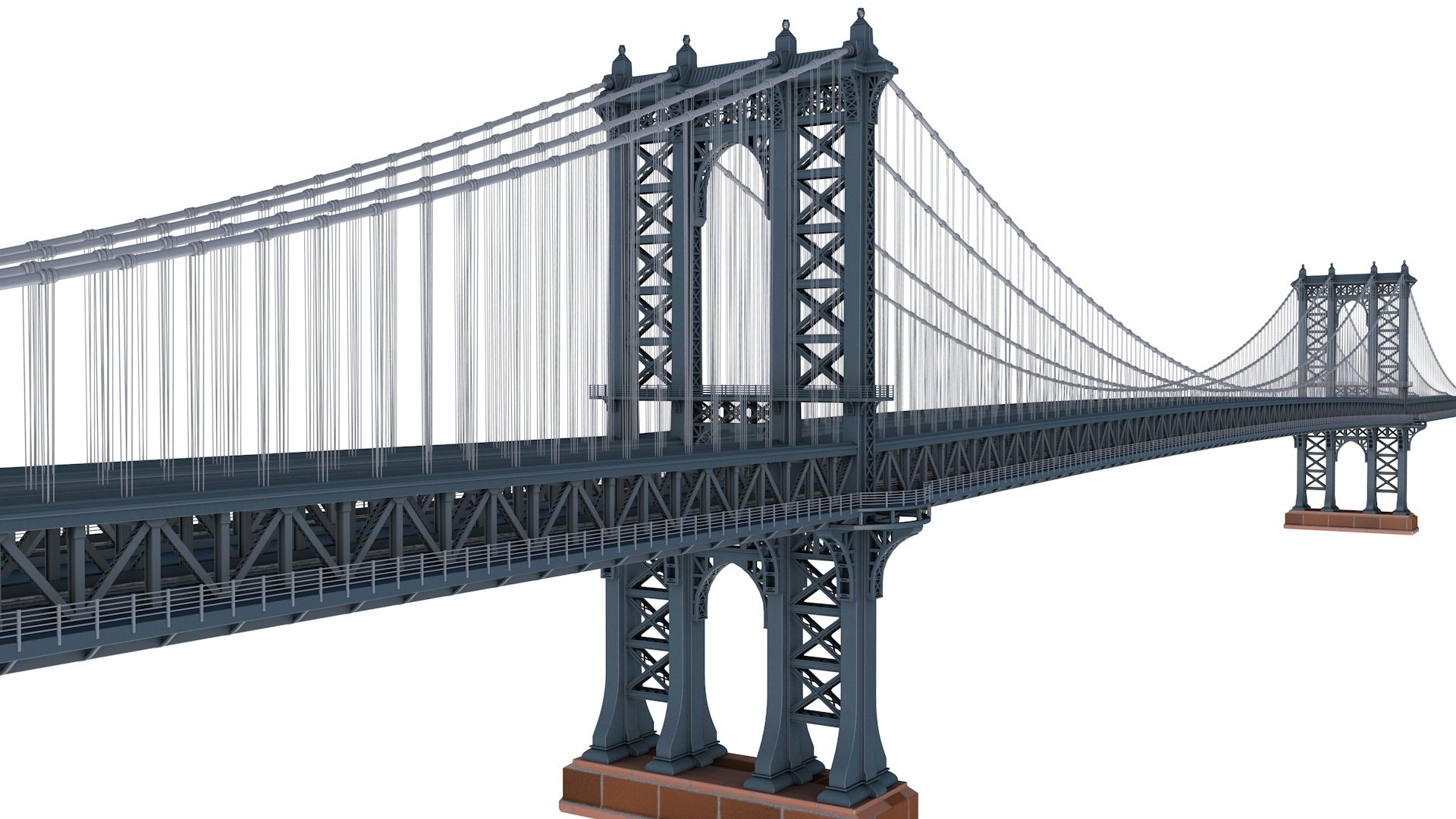 3D model Manhattan Bridge - TurboSquid 1904402