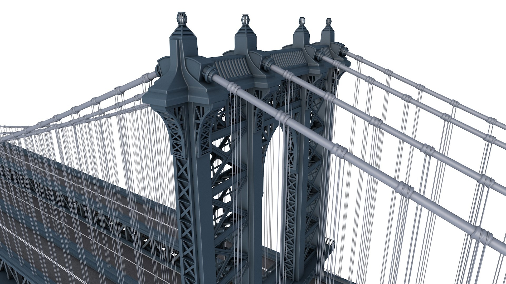 3D Model Manhattan Bridge - TurboSquid 1904402