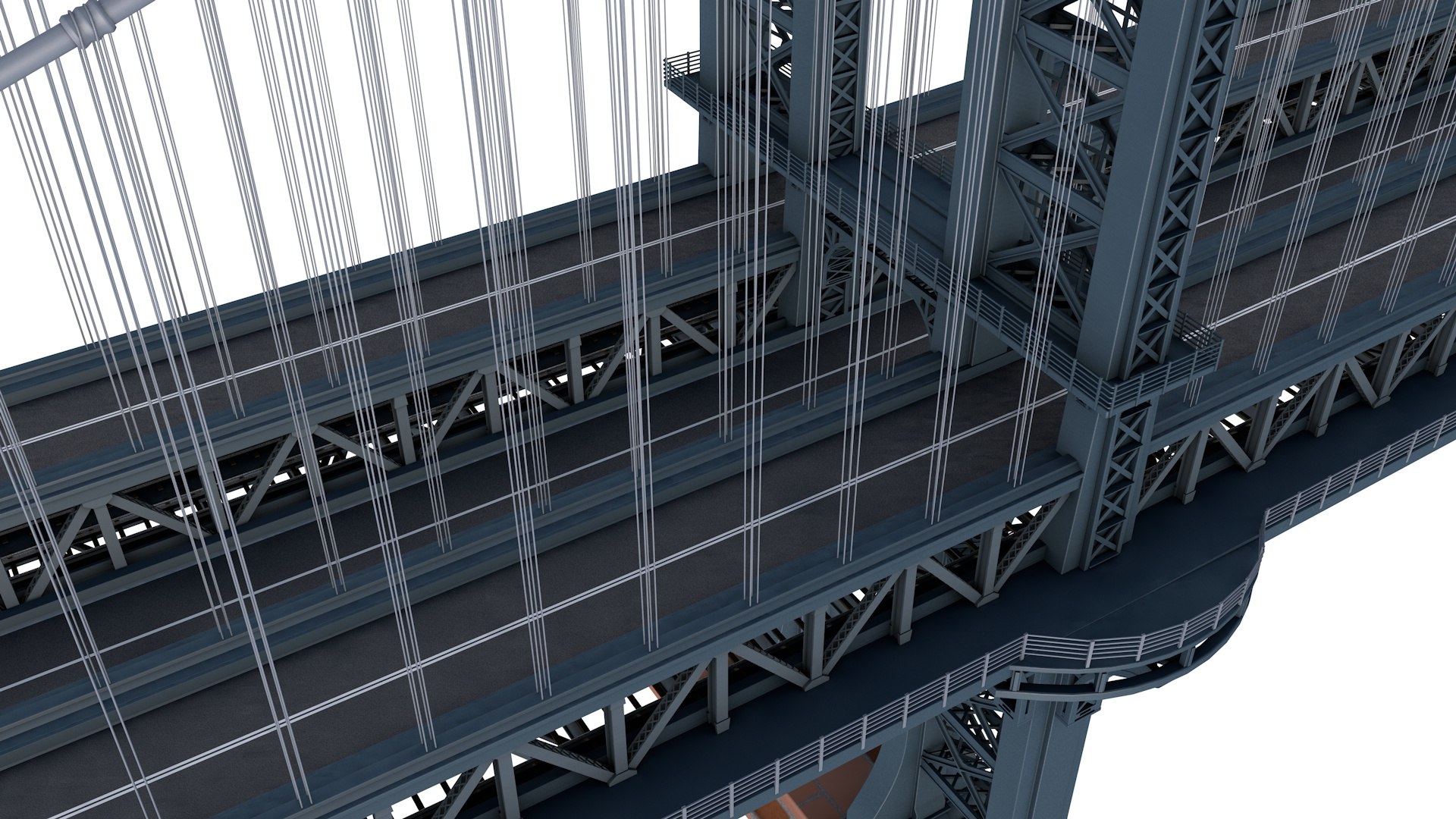 3D Model Manhattan Bridge - TurboSquid 1904402