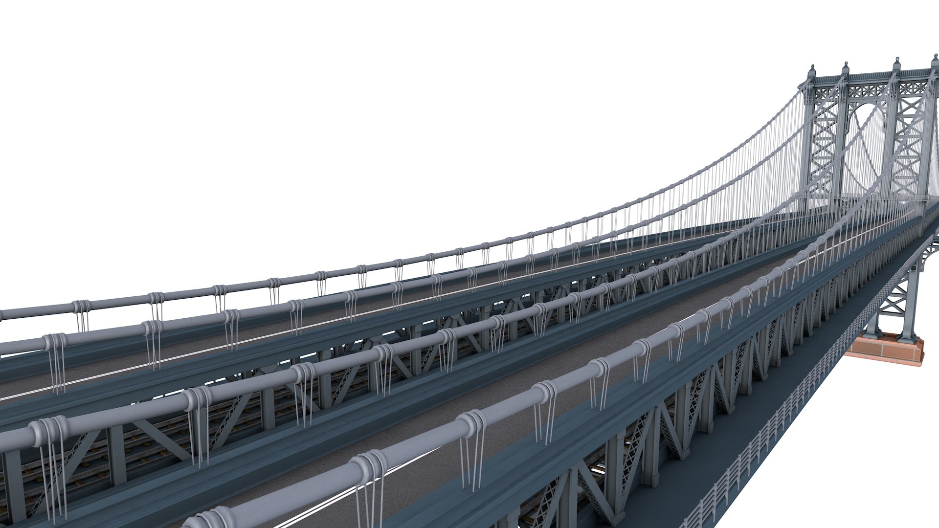3D Model Manhattan Bridge - TurboSquid 1904402