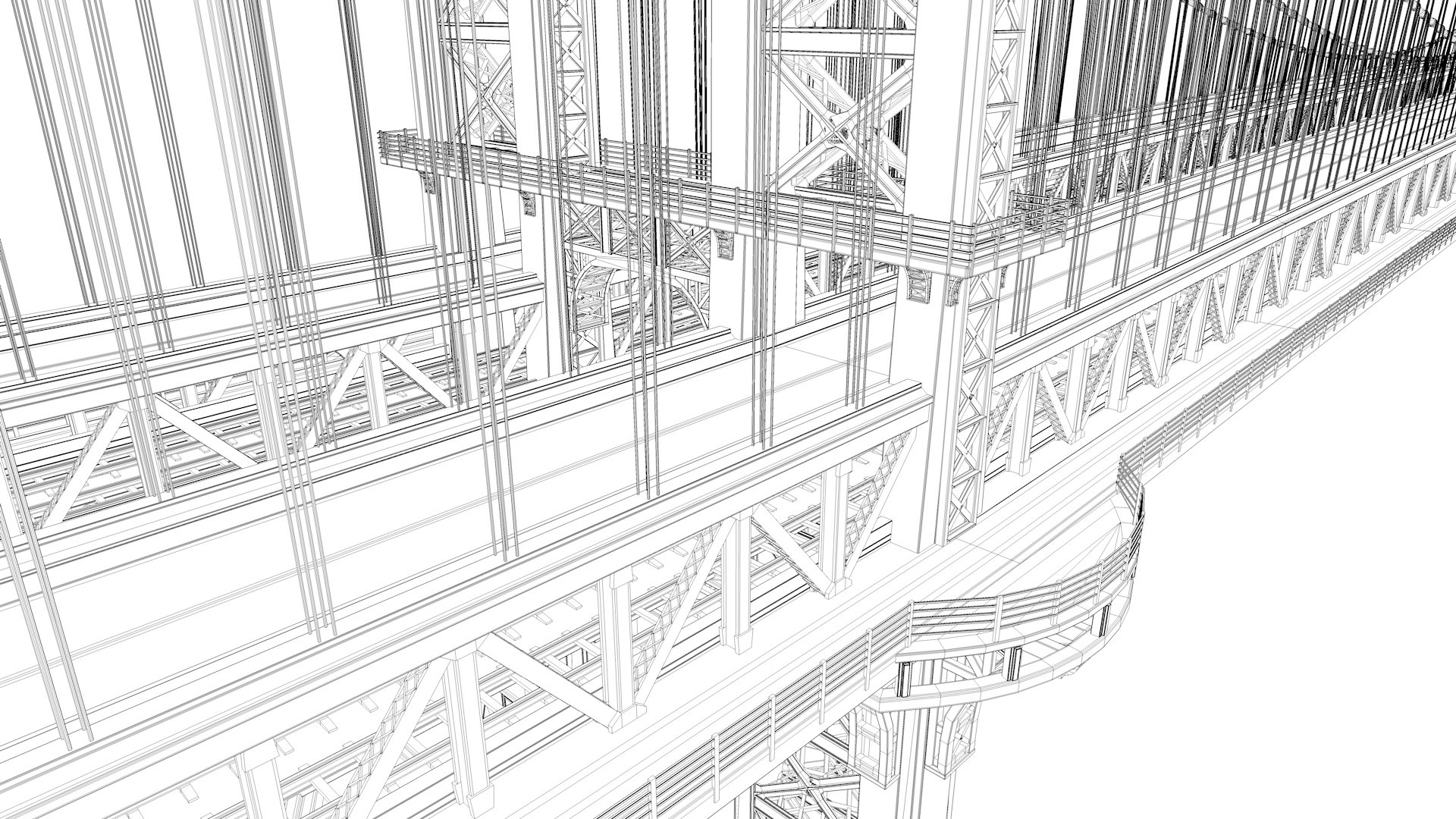 3D model Manhattan Bridge - TurboSquid 1904402