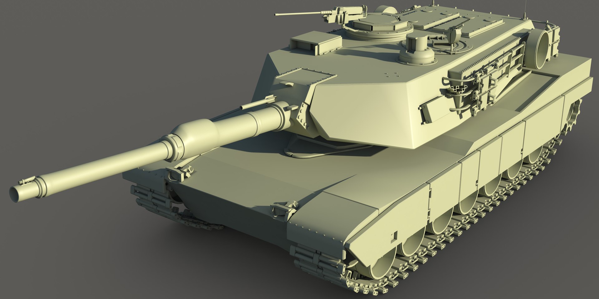 3d Obj Abrams Tank
