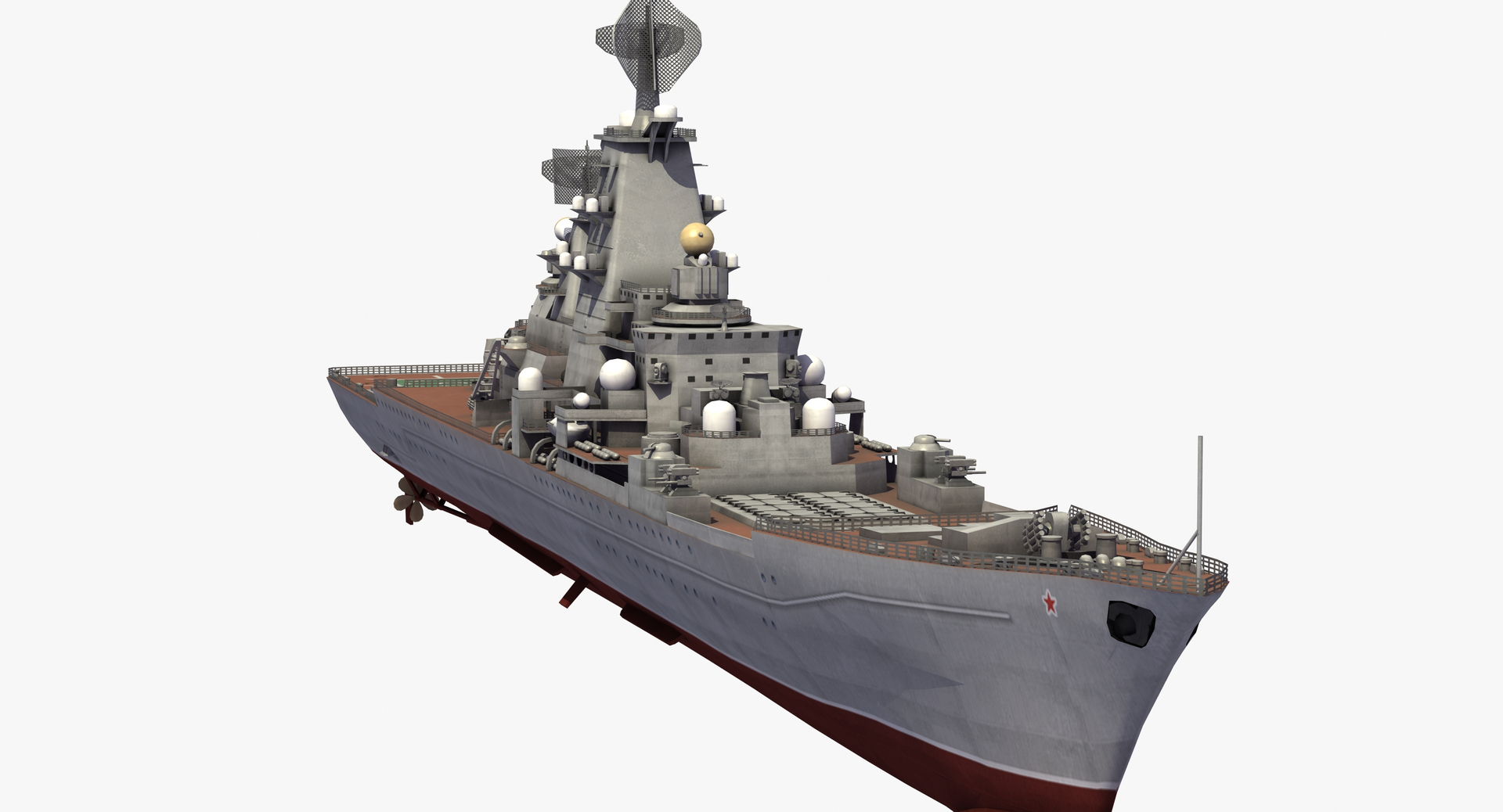 Pyotr velikiy missile cruiser 3D model - TurboSquid 1200868