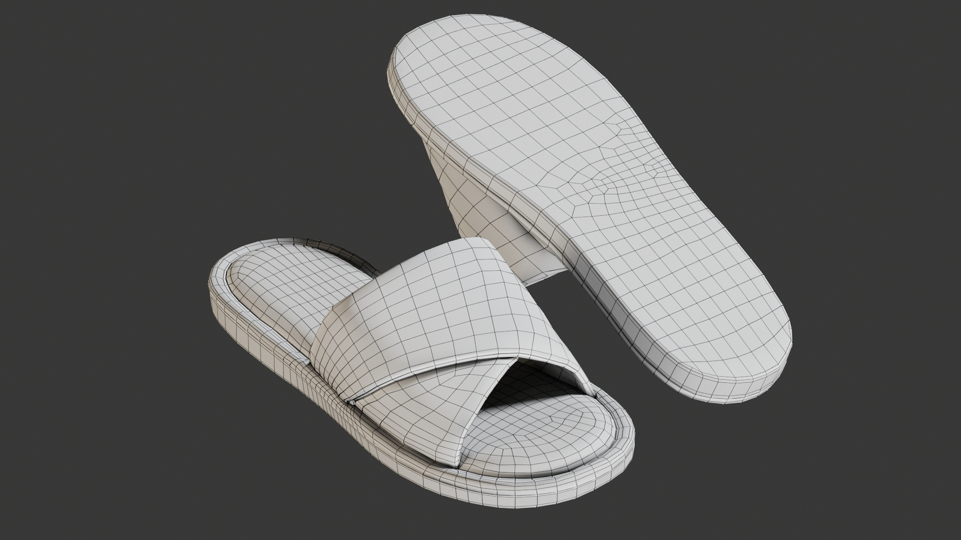 Realistic slippers flops 1 3D model - TurboSquid 1523410