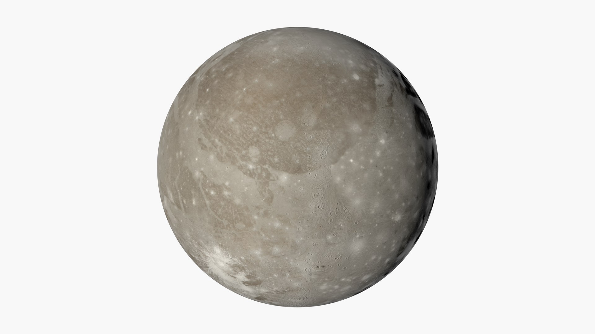 Realistic Ganymede 8K 3D Model - TurboSquid 1716908