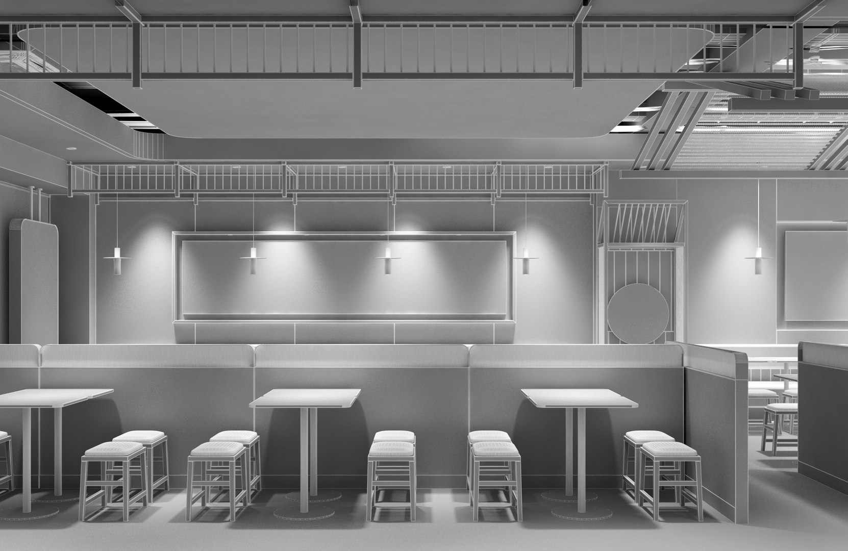 3D Fast Food Restaurant 02 Model - TurboSquid 2371622