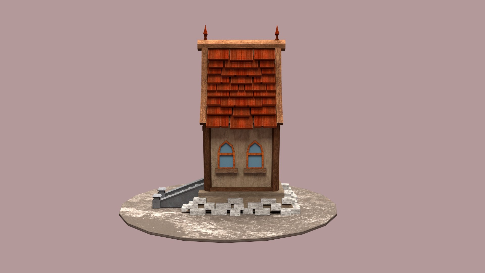Wooden House Stylized 3D - TurboSquid 1683584