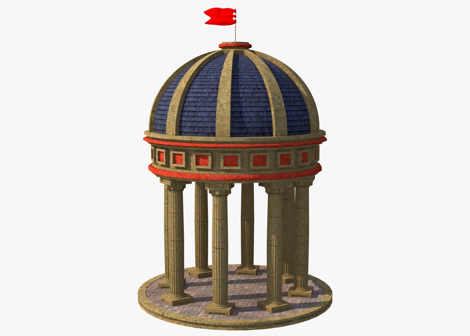 Free Free Ancient Dome Temple Model - TurboSquid 1950152
