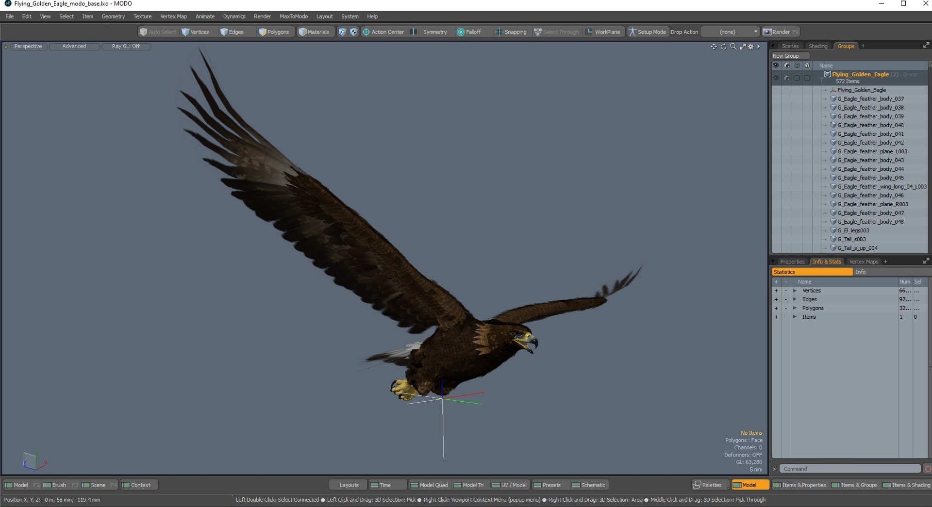 Flying Golden Eagle 3D Model - TurboSquid 2261400