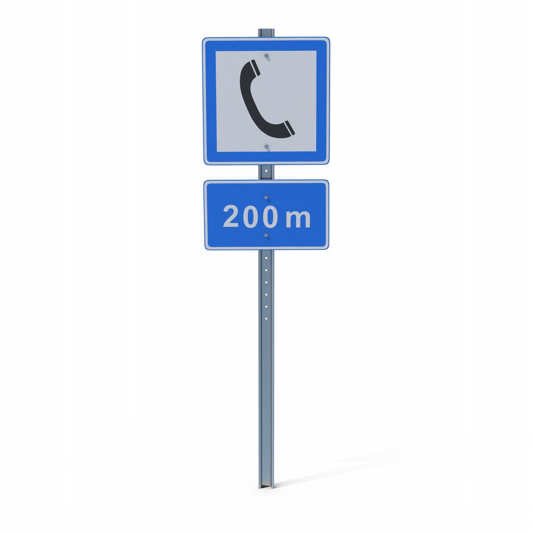 Telephone Road Sign 3D Model - TurboSquid 2108843