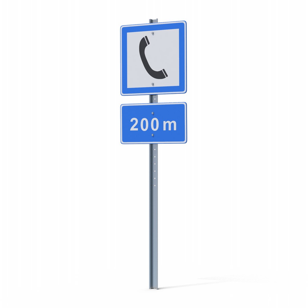 Telephone Road Sign 3D Model - TurboSquid 2108843