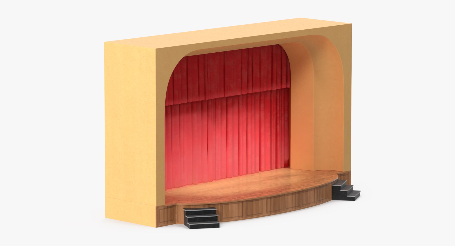 3D Theater Stages Lit Unlit Model - TurboSquid 1244418