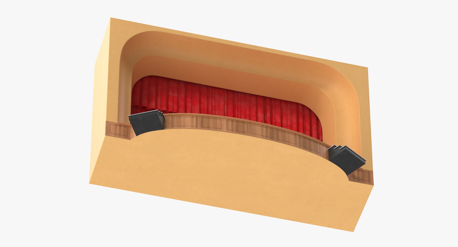 3D Theater Stages Lit Unlit Model - TurboSquid 1244418