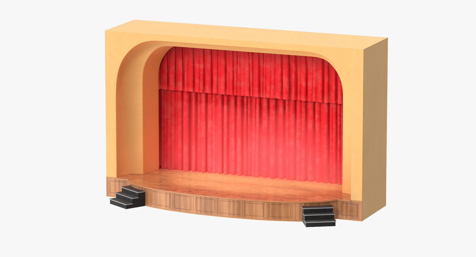 3D Theater Stages Lit Unlit Model - TurboSquid 1244418