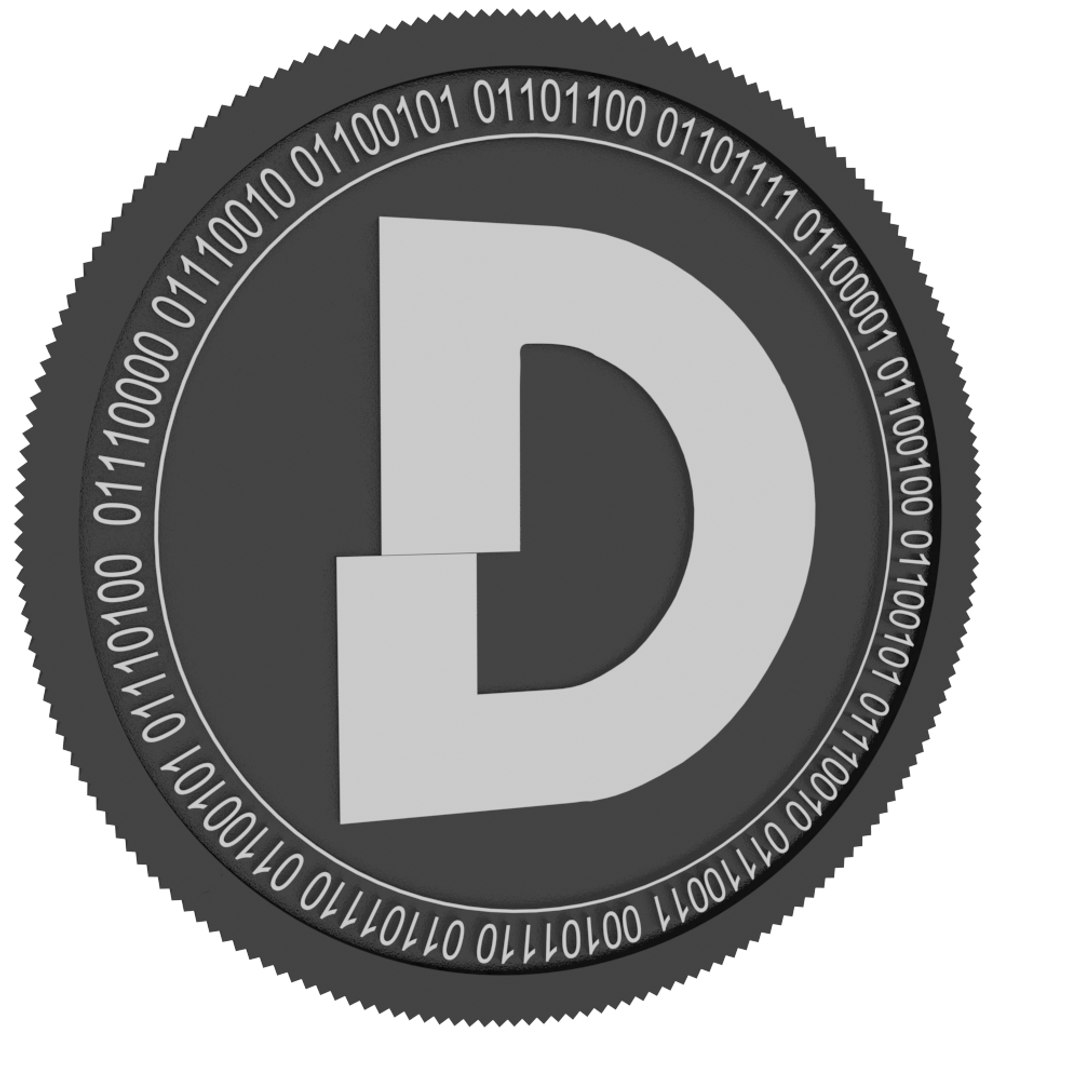Davinci coin black 3D model - TurboSquid 1495587