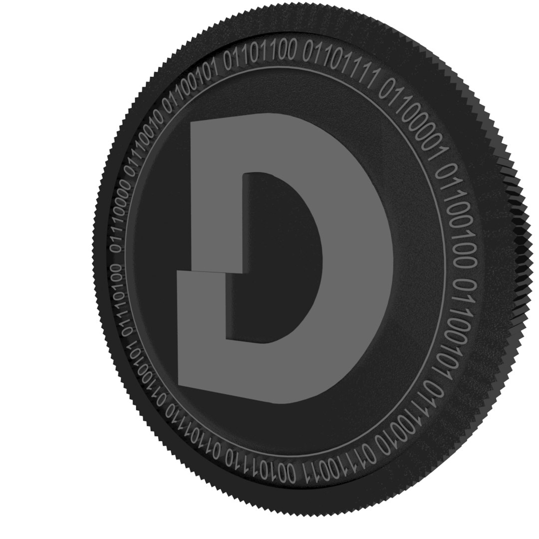 Davinci coin black 3D model - TurboSquid 1495587