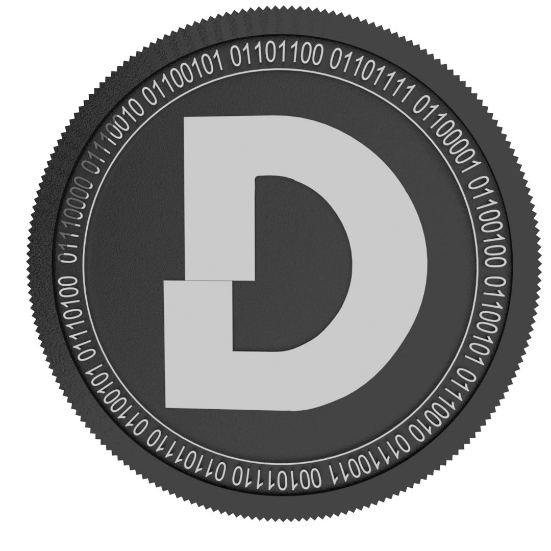 Davinci coin black 3D model - TurboSquid 1495587