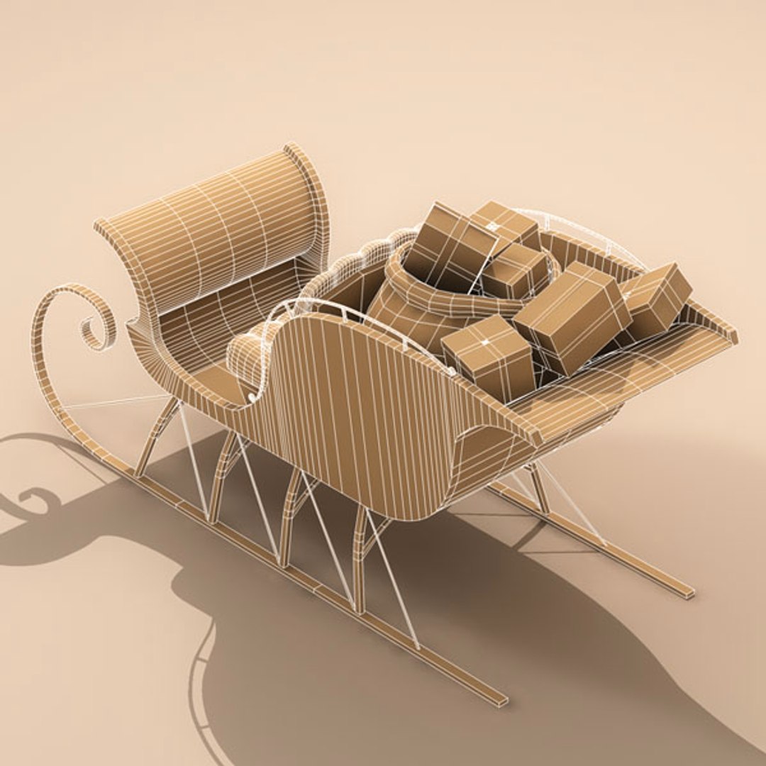 3d Sleigh Santa Claus