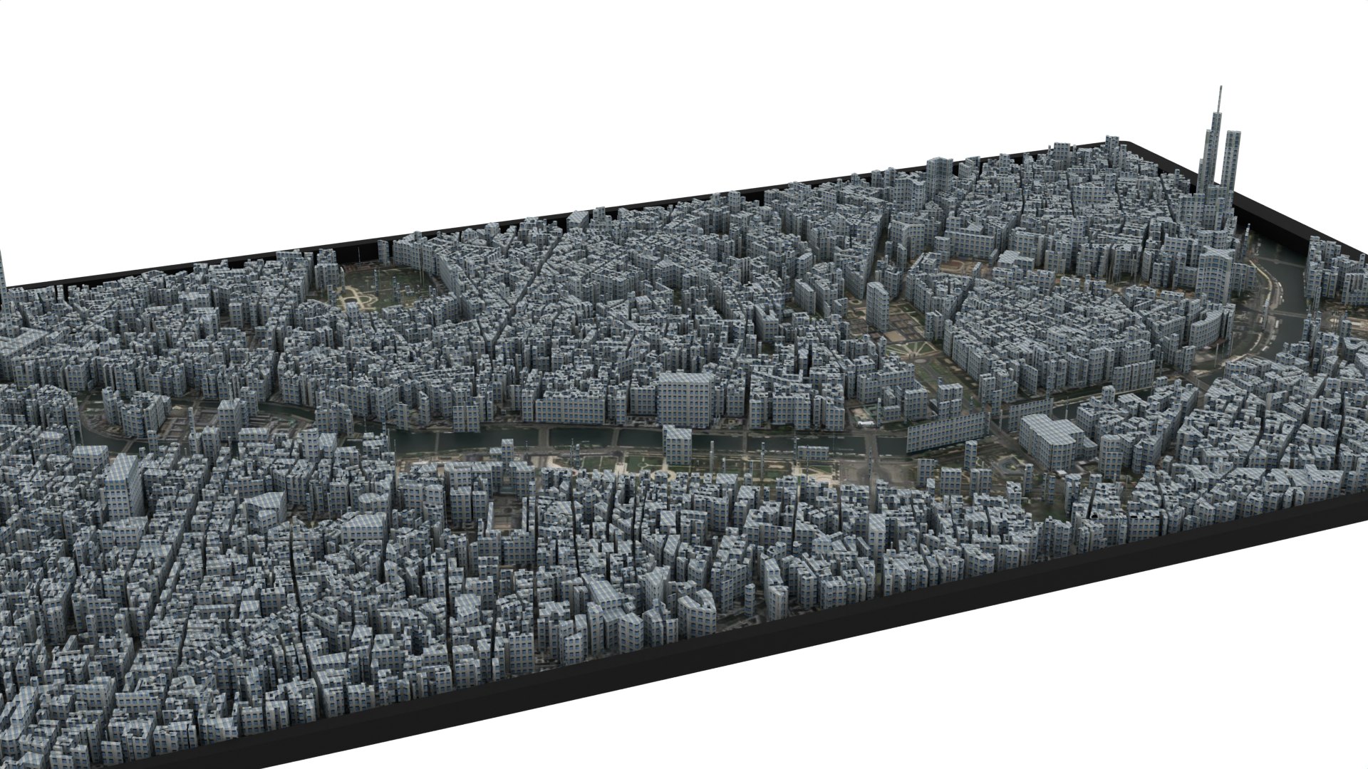 3D Model City Of Paris - TurboSquid 2035388