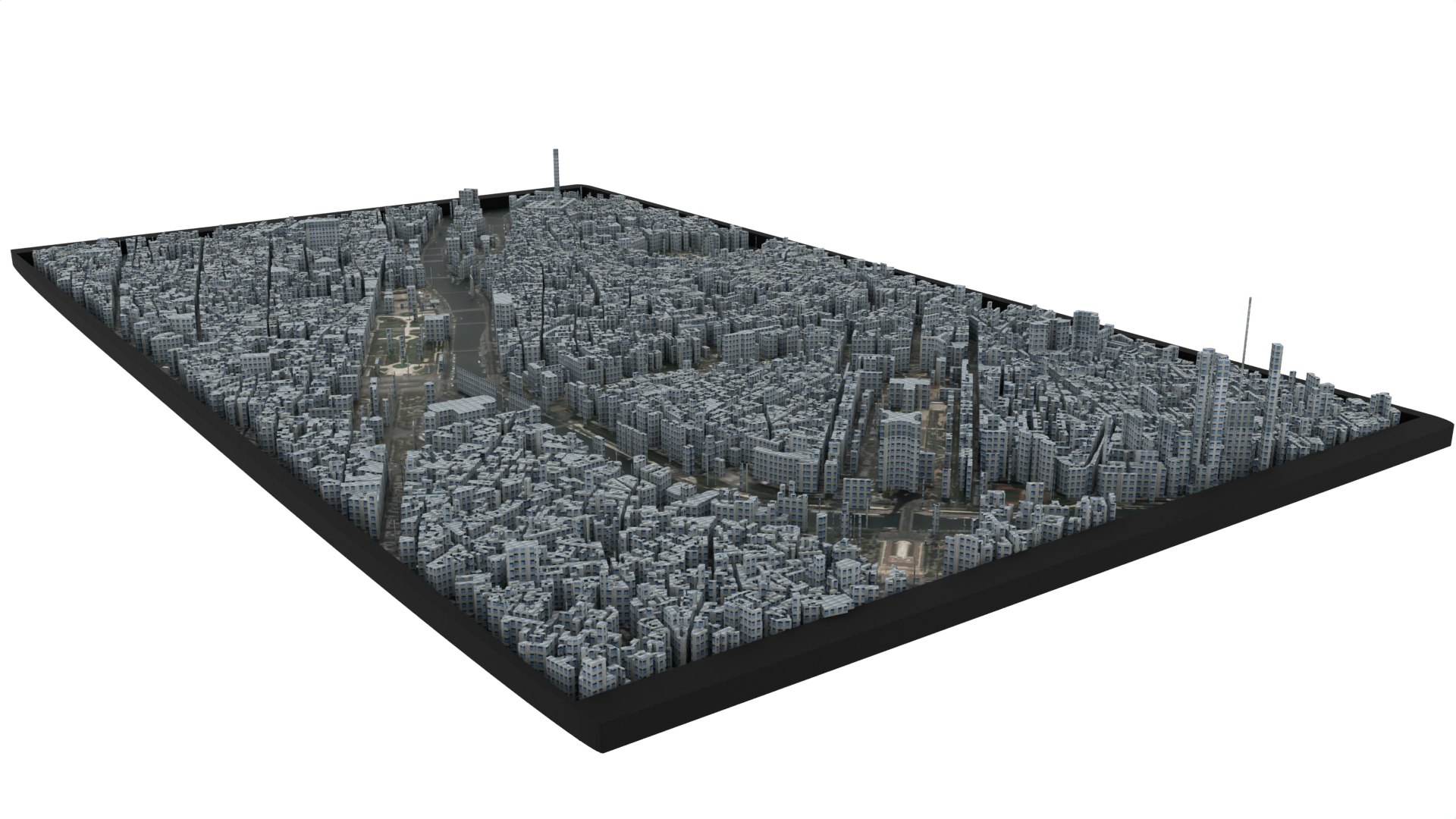 3D Model City Of Paris - TurboSquid 2035388