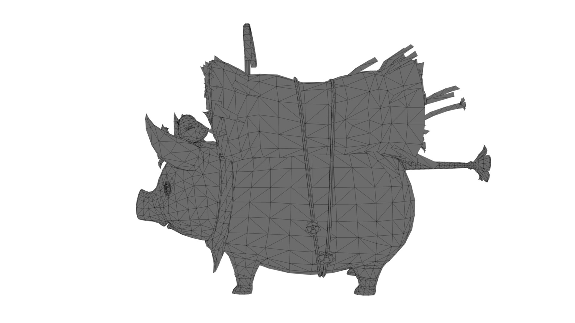 3D Cartoon pig model - TurboSquid 2000427