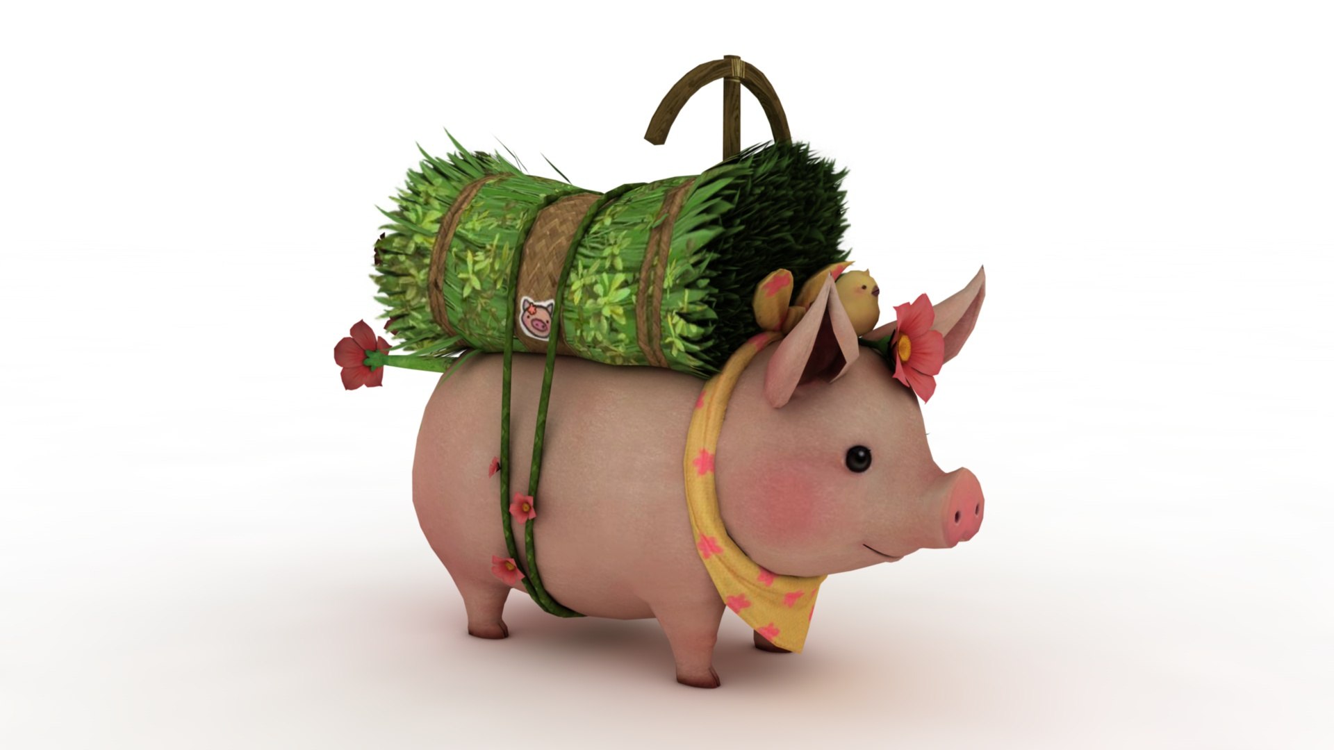 3D Cartoon pig model - TurboSquid 2000427