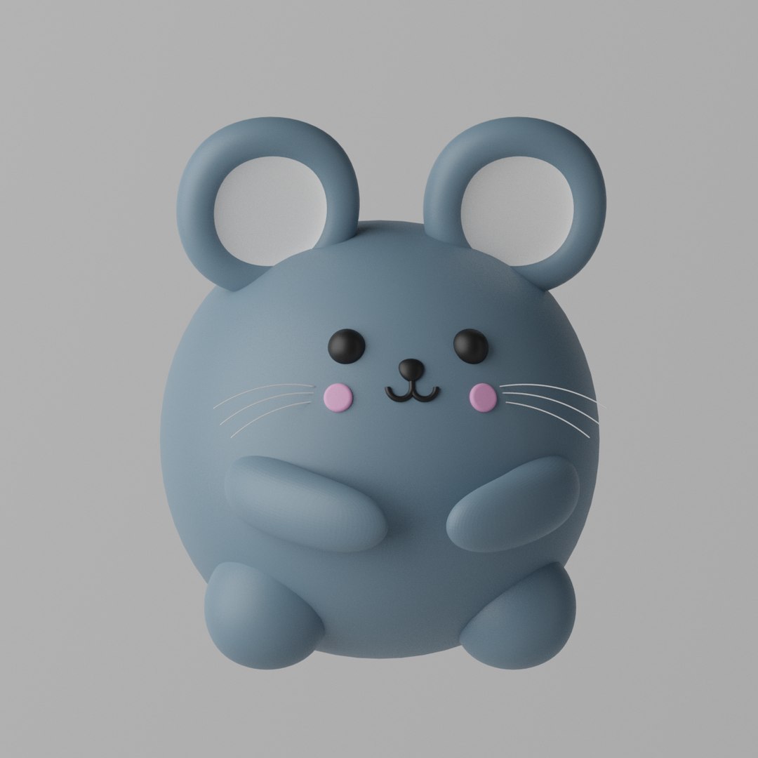 Cartoon Cute Mouse Rat 3D - TurboSquid 1929275