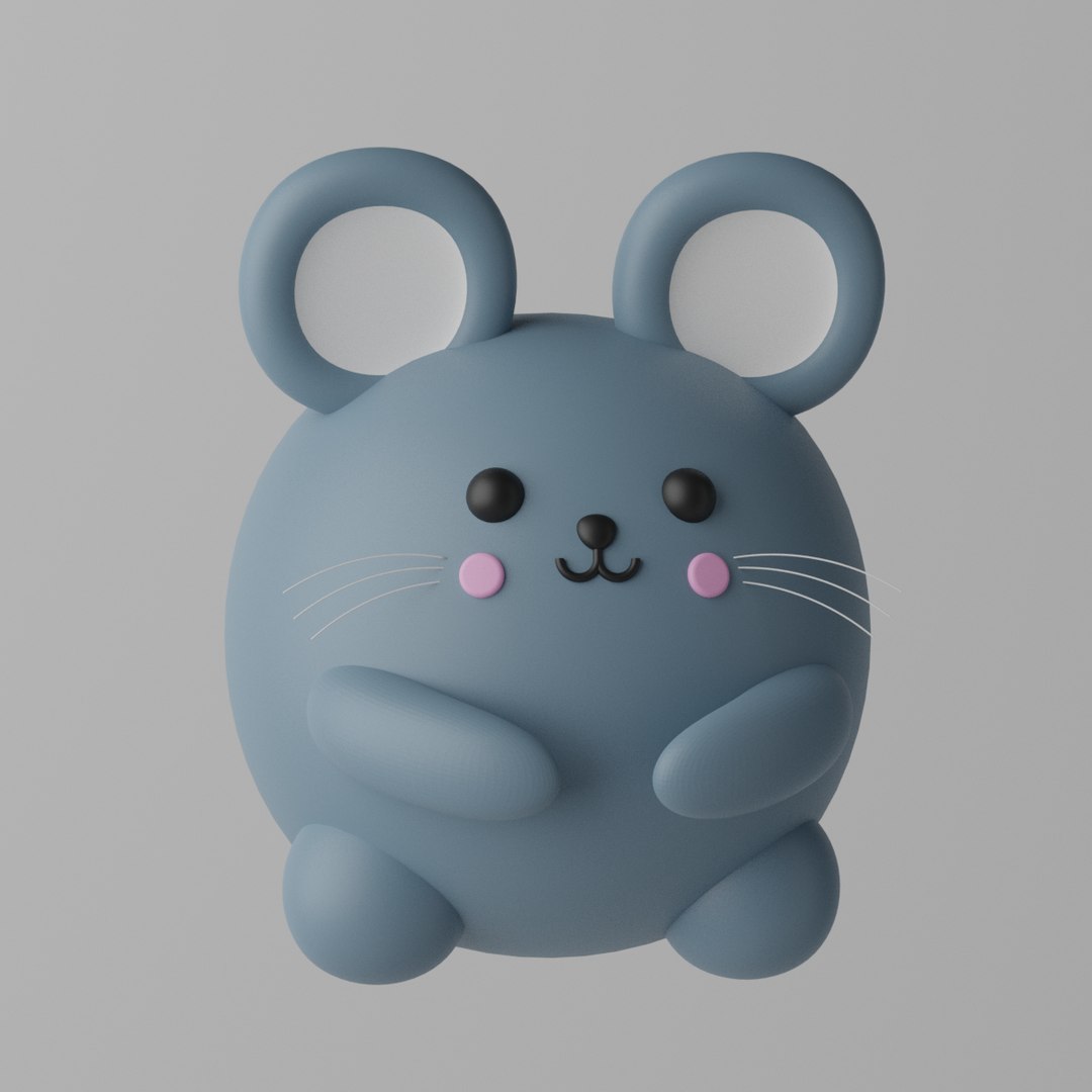 Cartoon Cute Mouse Rat 3D - TurboSquid 1929275