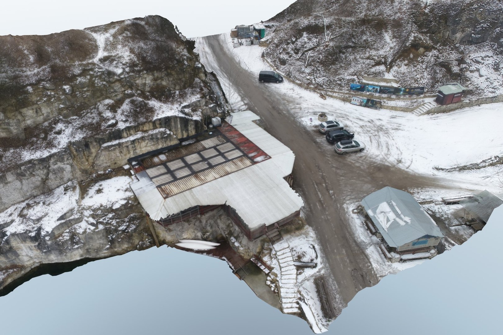 3D Mega Winter Cliff -quarry - TurboSquid 1253778